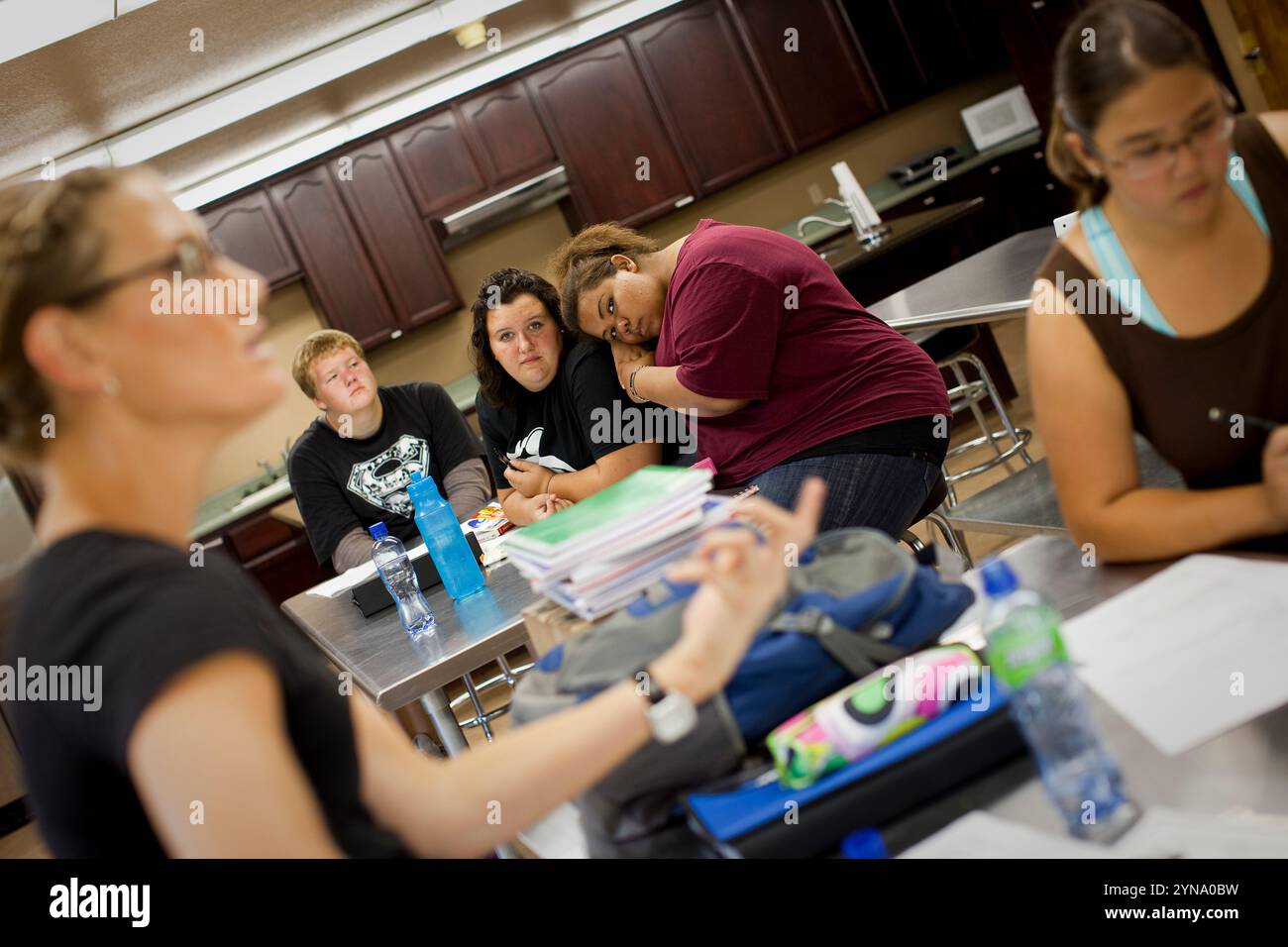 Reedley, California, United States. Culinary class at boarding school ...