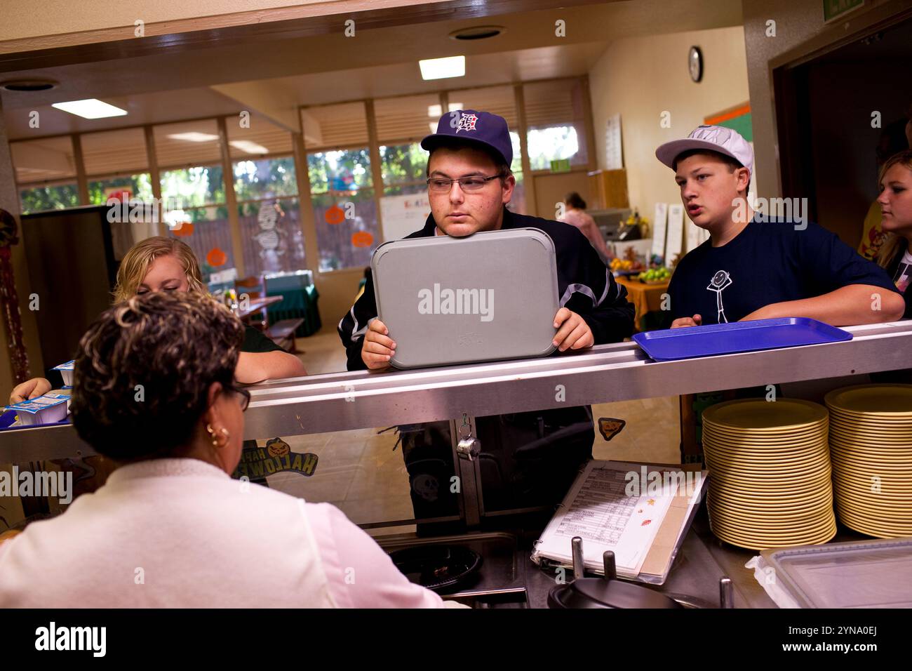 Reedley, California, United States. Students order breakfast after ...