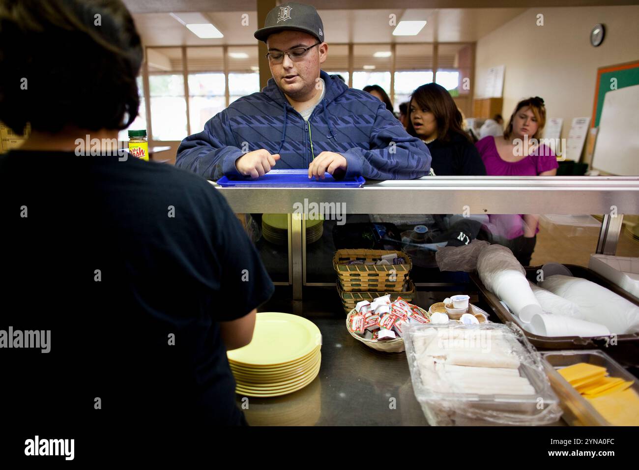 Reedley, California, United States. Students order lunch in the ...