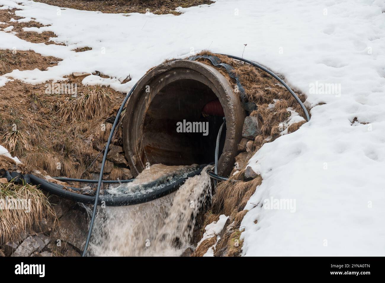 Storm water runoff pipes hi-res stock photography and images - Alamy