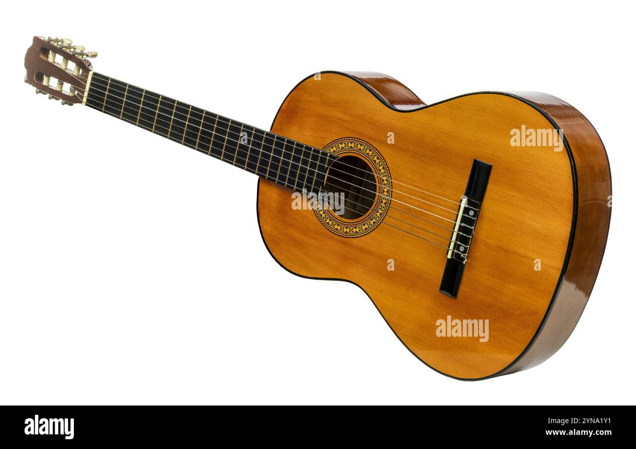 Classical guitar isolated transparent background Stock Photo - Alamy