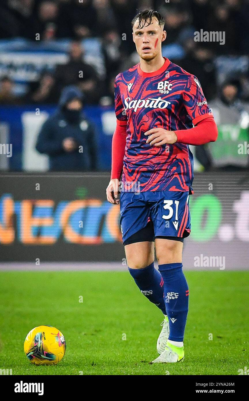 Rome, Italie. 24th Nov, 2024. Sam BEUKEMA of Bologna during the Italian ...