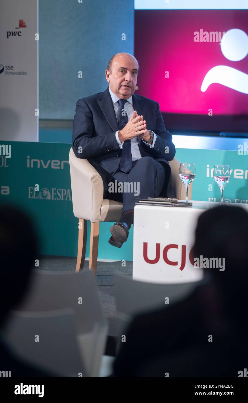 The CEO of Acciona Energía, Rafael Mateo, during the 'I Observatorio de la Energía', at the ...