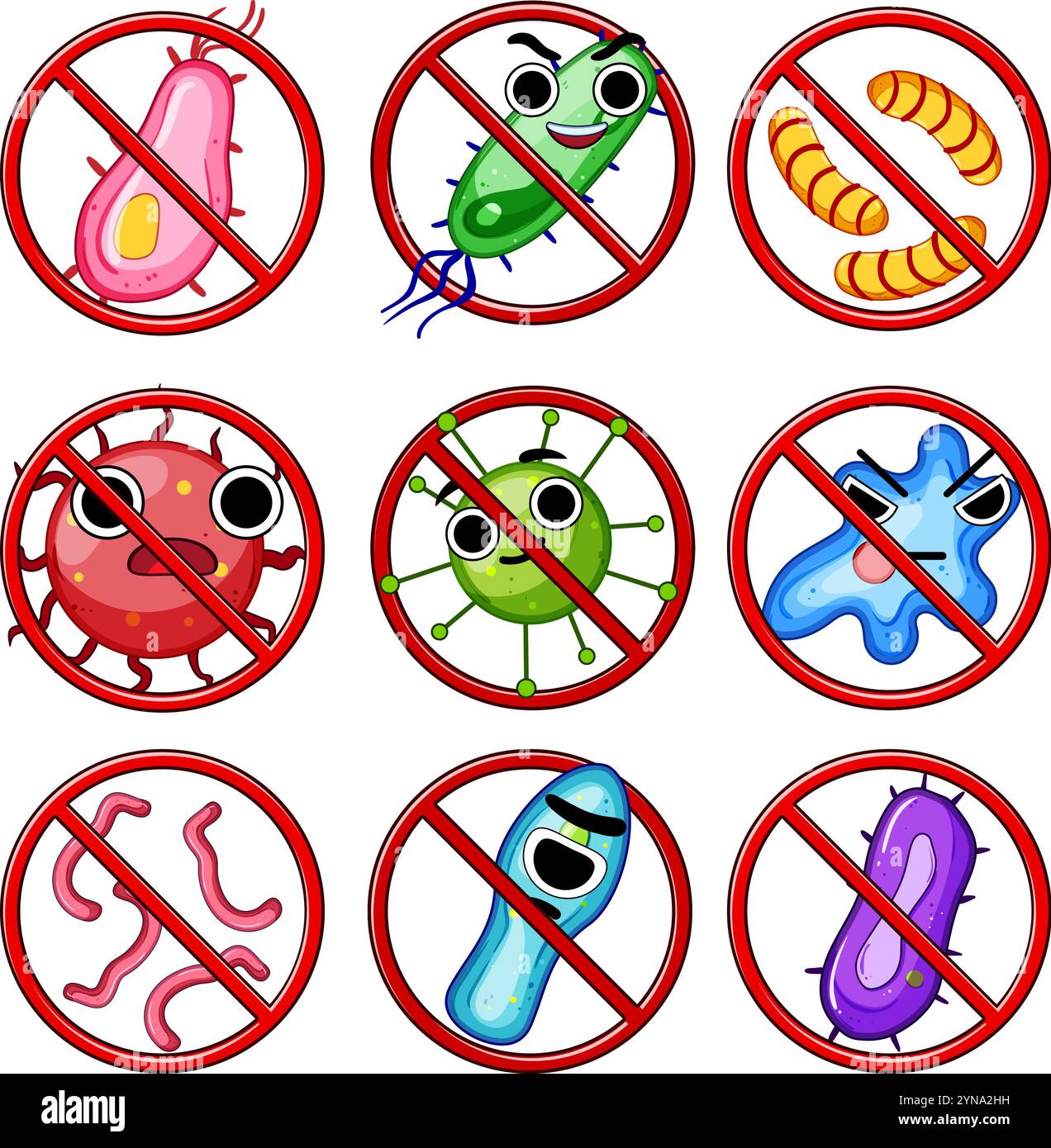anti bacteria set cartoon vector illustration Stock Vector Image & Art ...