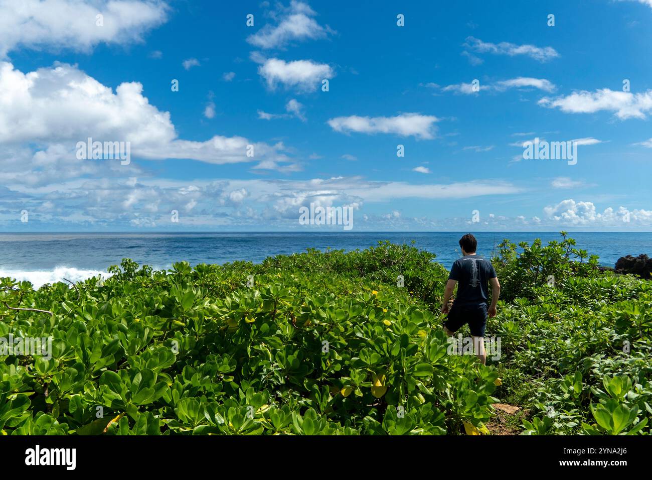 Exploring the Coastal Landscape of Southern Guam on a Sunny Day Stock ...