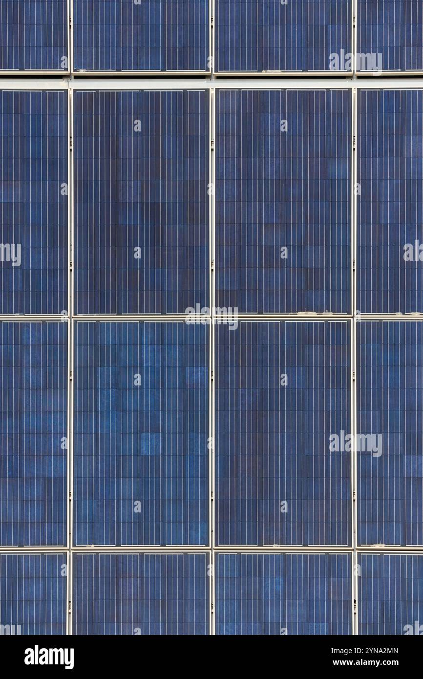 Many solar panels texture. Building with lots of solar panels ...