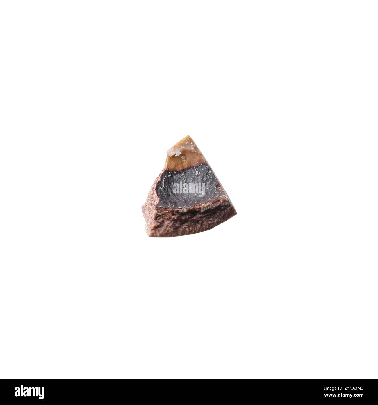 Piece of macadamia nut shell isolated on white Stock Photo - Alamy