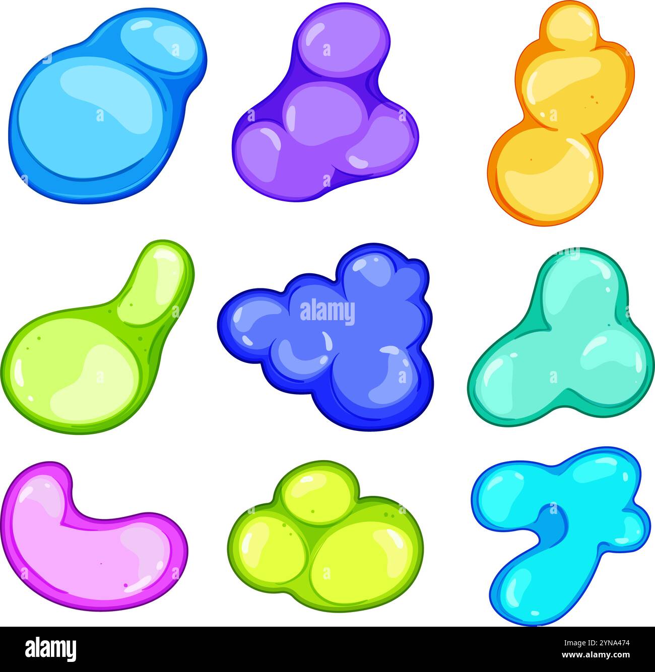 Kaleidoscope of vibrant shapes Cut Out Stock Images & Pictures - Alamy