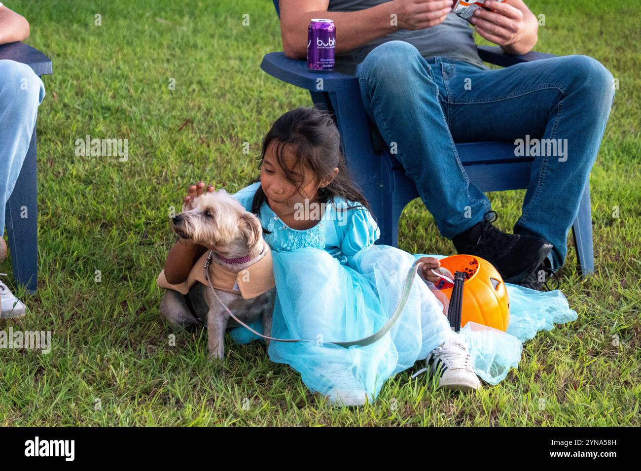 halloween night, trick or treating together Stock Photo - Alamy