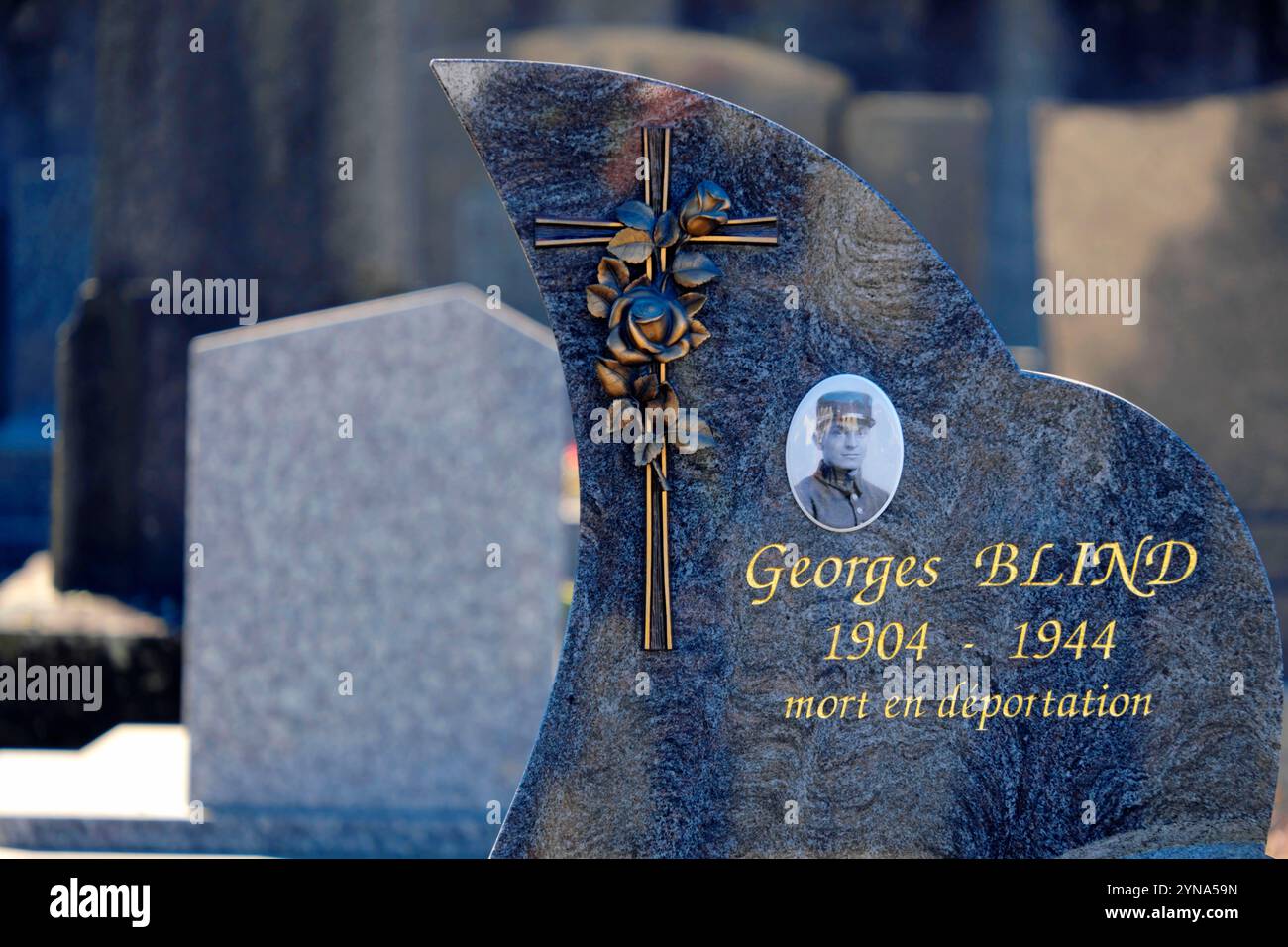 France, Territoire de Belfort, Belfort, cemetery of Brasse, tomb of ...