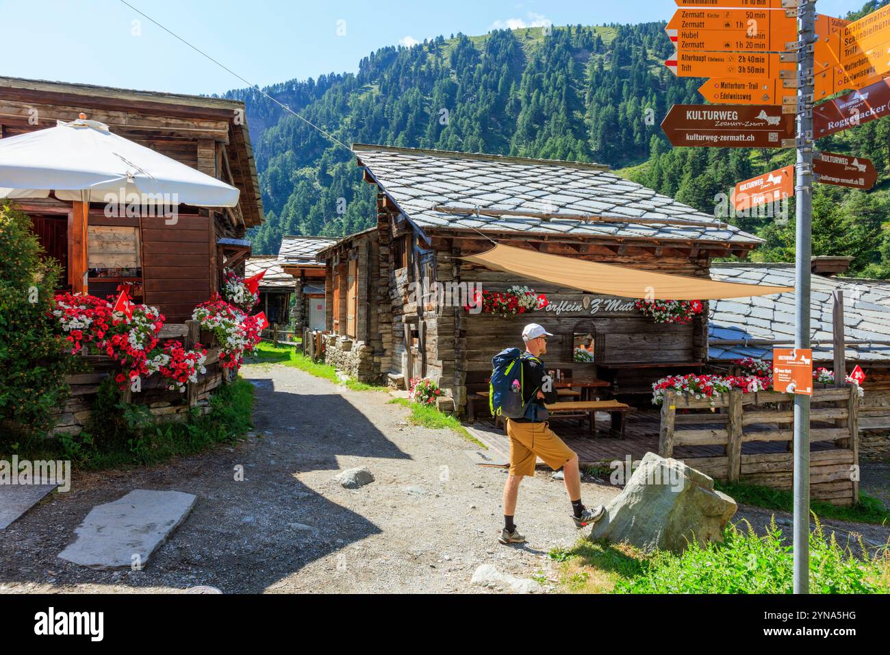 Zermatt zmutt village hi-res stock photography and images - Alamy