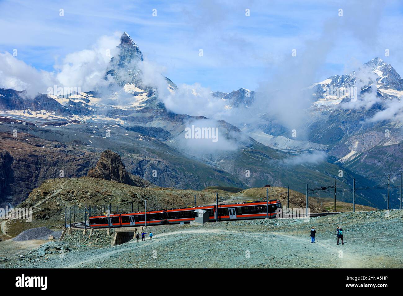Switzerland, Canton of Valais, Zermatt, Gornergrat (3089m), the ...