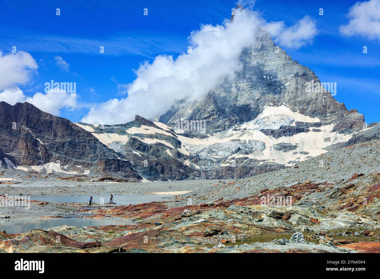 Switzerland, Canton of Valais, Zermatt, Glacier Matterhorn Trail, the ...