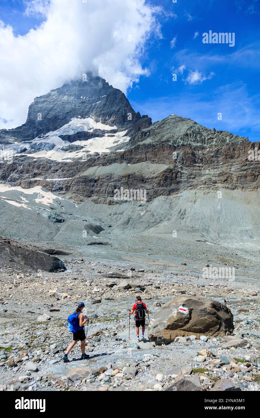 Switzerland, Canton of Valais, Zermatt, the Matterhorn or Cervin (4478m ...