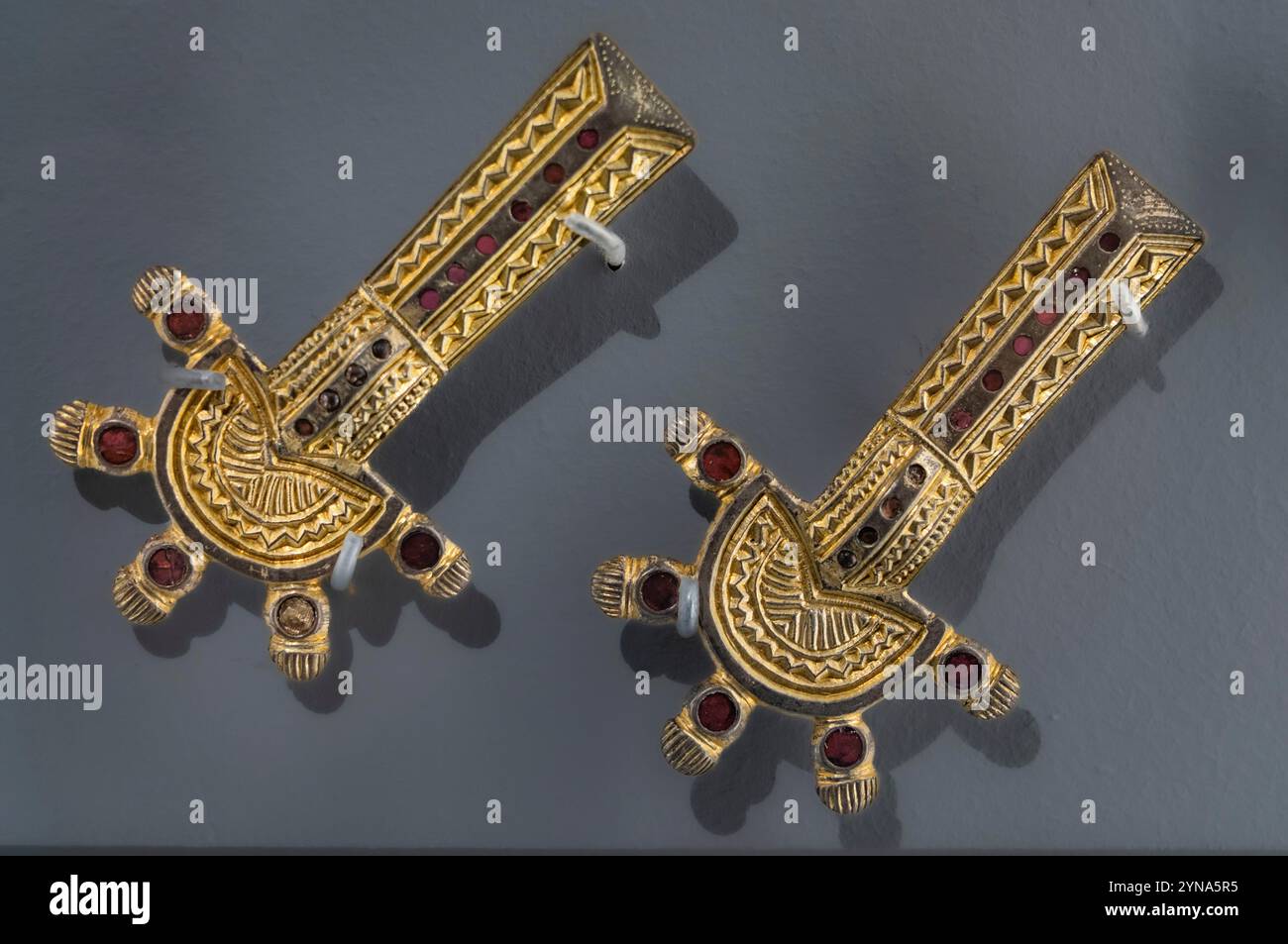 France, Calvados, Caen, Normandy Museum at Caen Castle, Merovingian ...