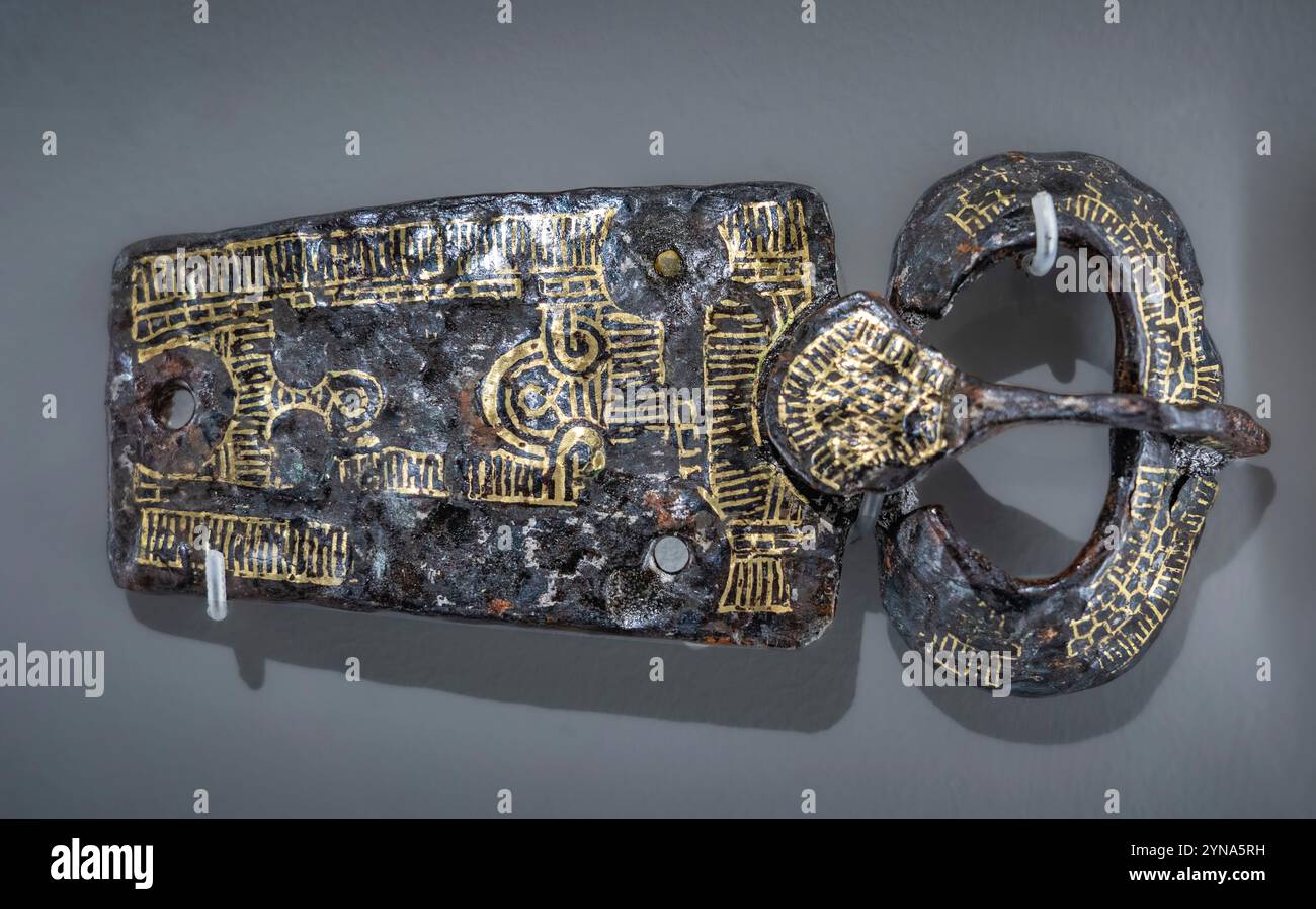 France, Calvados, Caen, Normandy Museum at Caen Castle, Merovingian ...