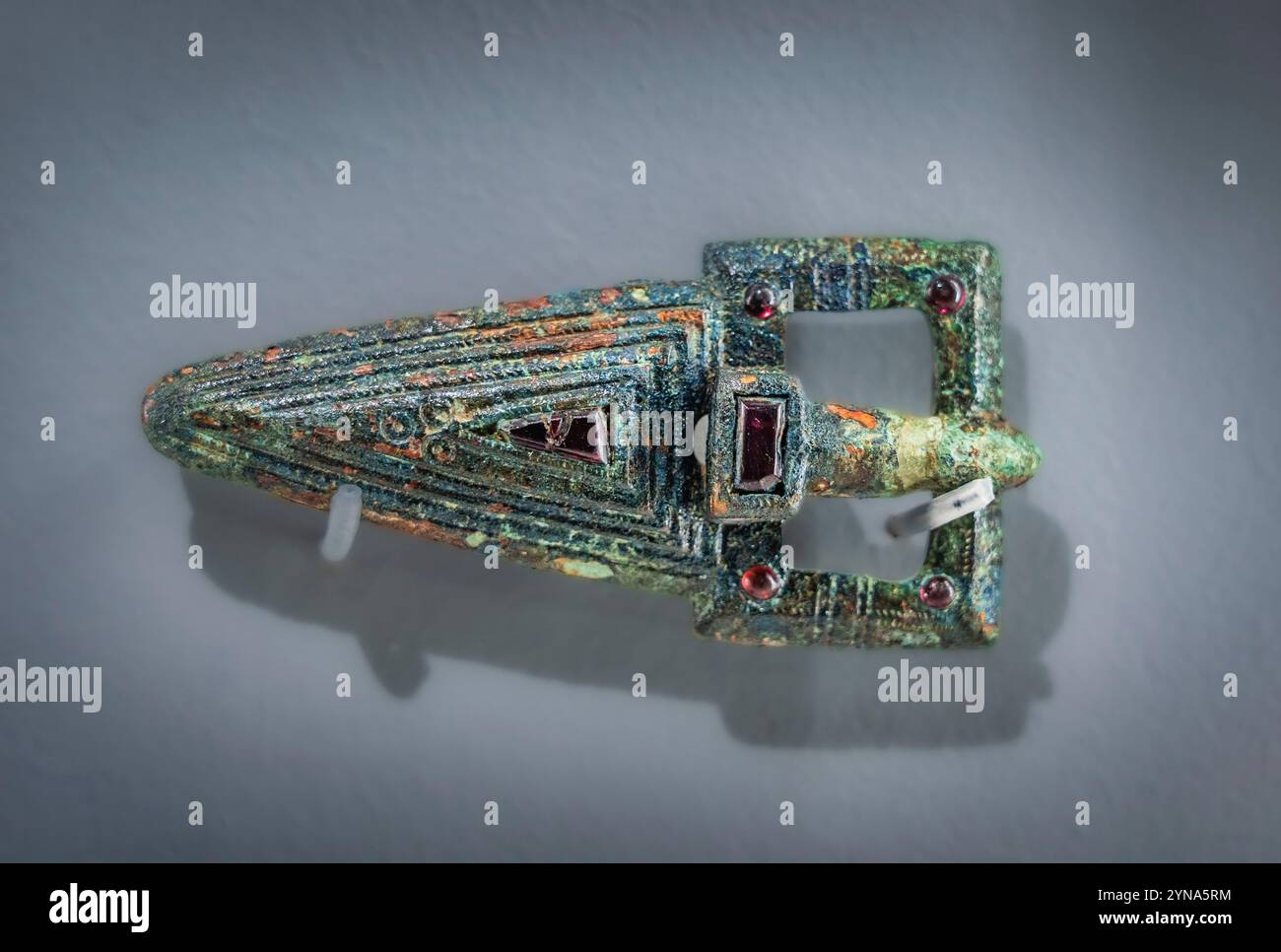 France, Calvados, Caen, Normandy Museum at Caen Castle, Merovingian ...