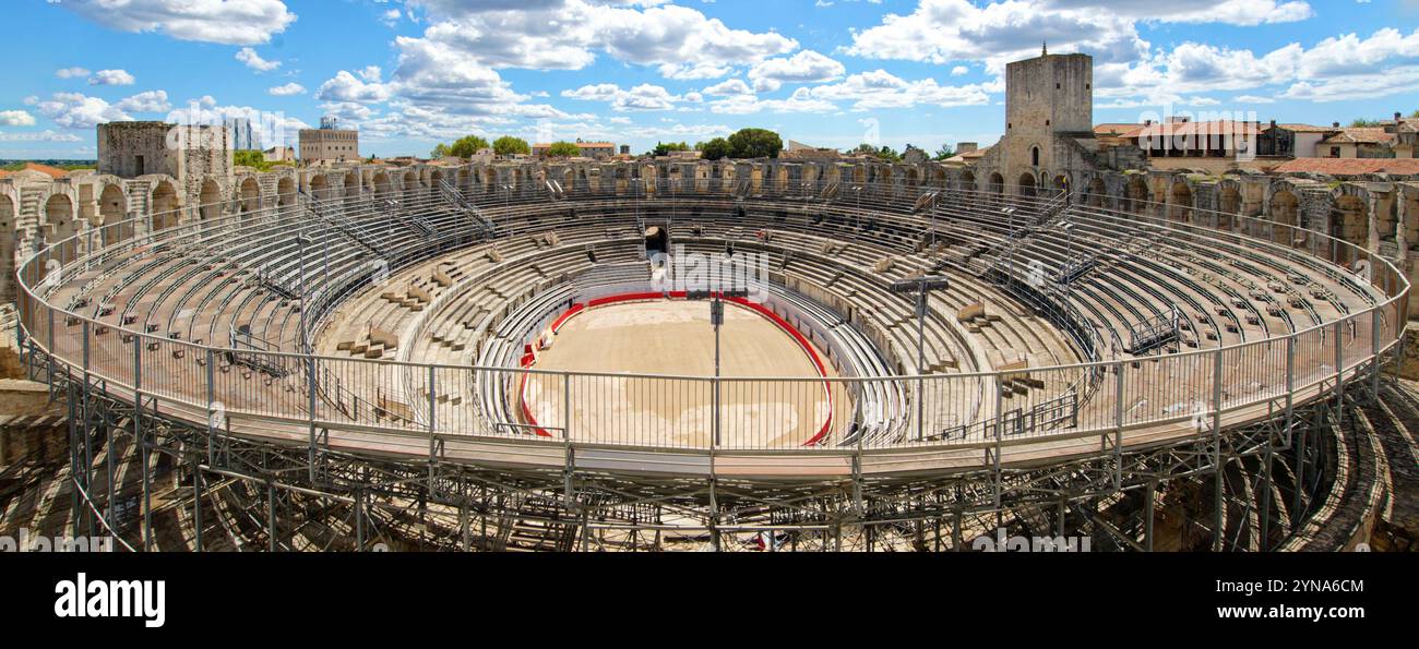 France, Bouches du Rhone, Arles, the Arenas, Roman Amphitheatre of 80 ...