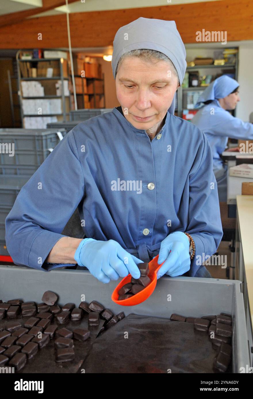 France, Aveyron, Le Cayrol, Cistercian Abbey of Notre-Dame de Bonneval ...