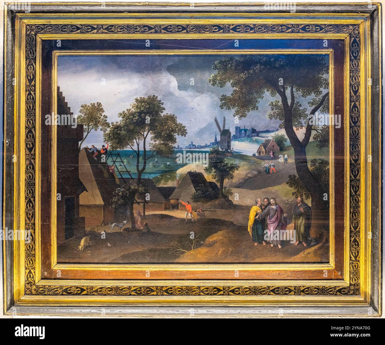 France, Haute Loire, Montfaucon en Velay, the Notre-Dame chapel houses the twelve paintings ...