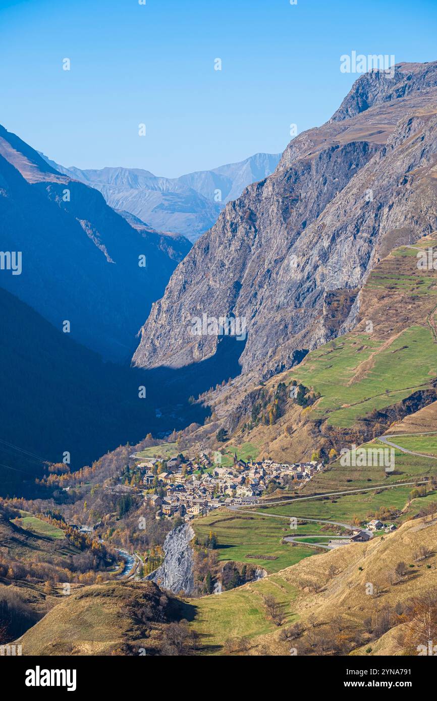 France, Hautes-Alpes, Oisans region, Romanche valley, La Grave, village ...