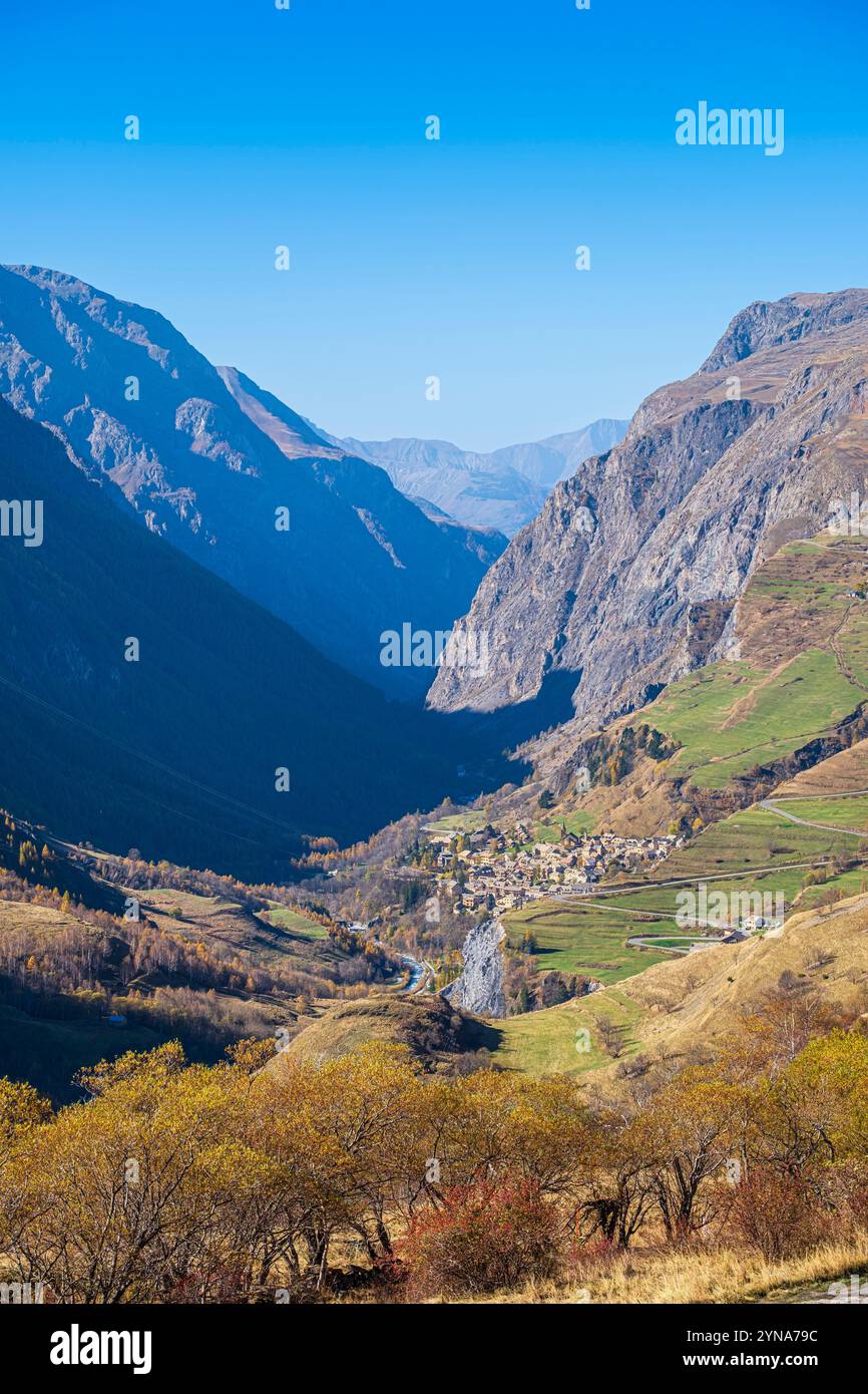 France, Hautes-Alpes, Oisans region, Romanche valley, La Grave, village ...