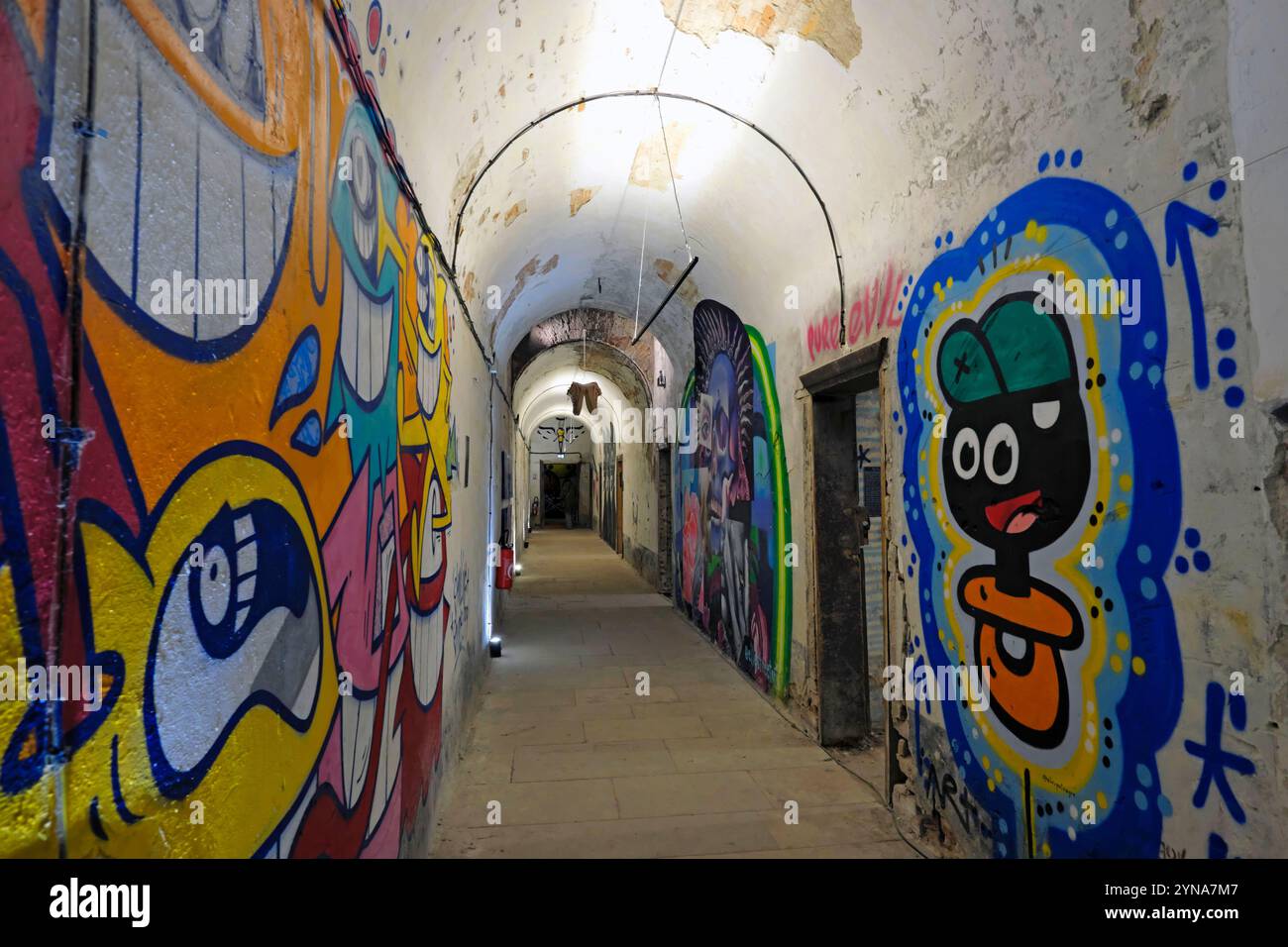 France, Haut Rhin, Neuf Brisach, MAUSA Vauban, living museum of Urban Arts and Street Art Stock ...