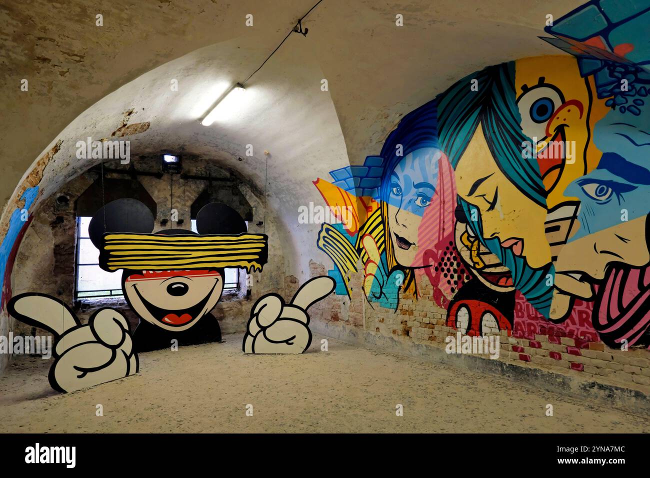 France, Haut Rhin, Neuf Brisach, MAUSA Vauban, living museum of Urban Arts and Street Art ...