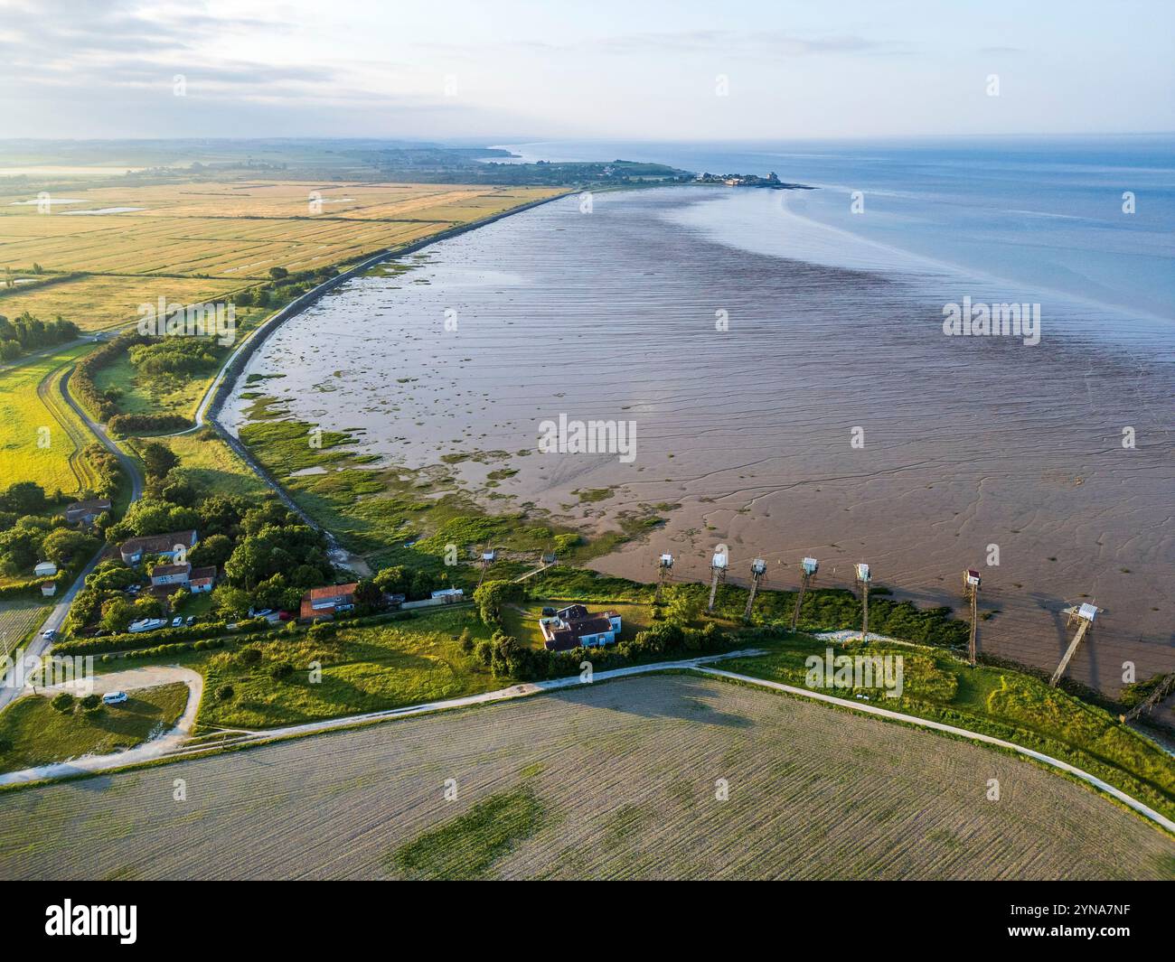France, Charente-Maritime, the site of Port Maran between Meschers-sur ...