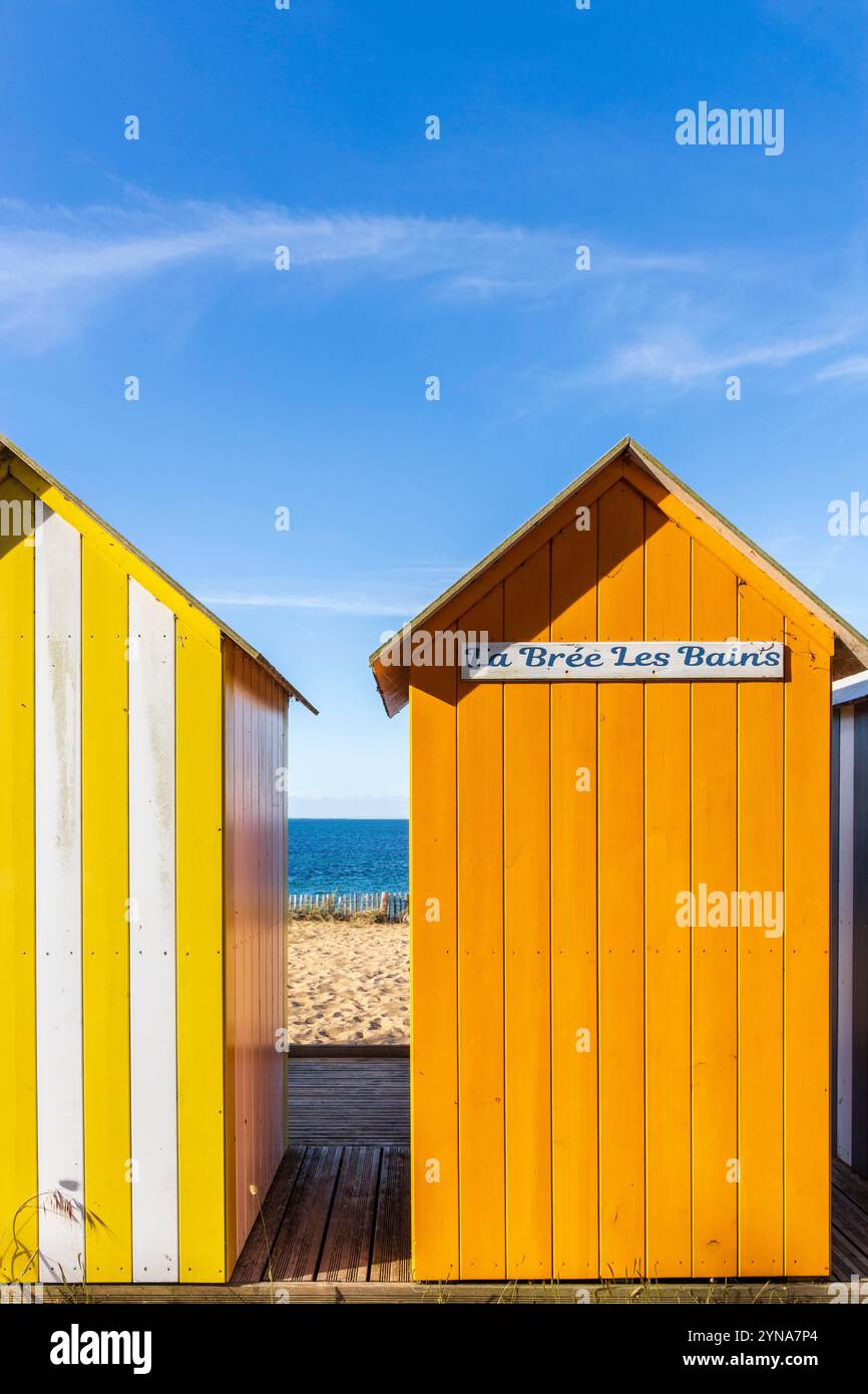 France, Charente-Maritime, île d'Oléron, La Brée-les-Bains, beach ...