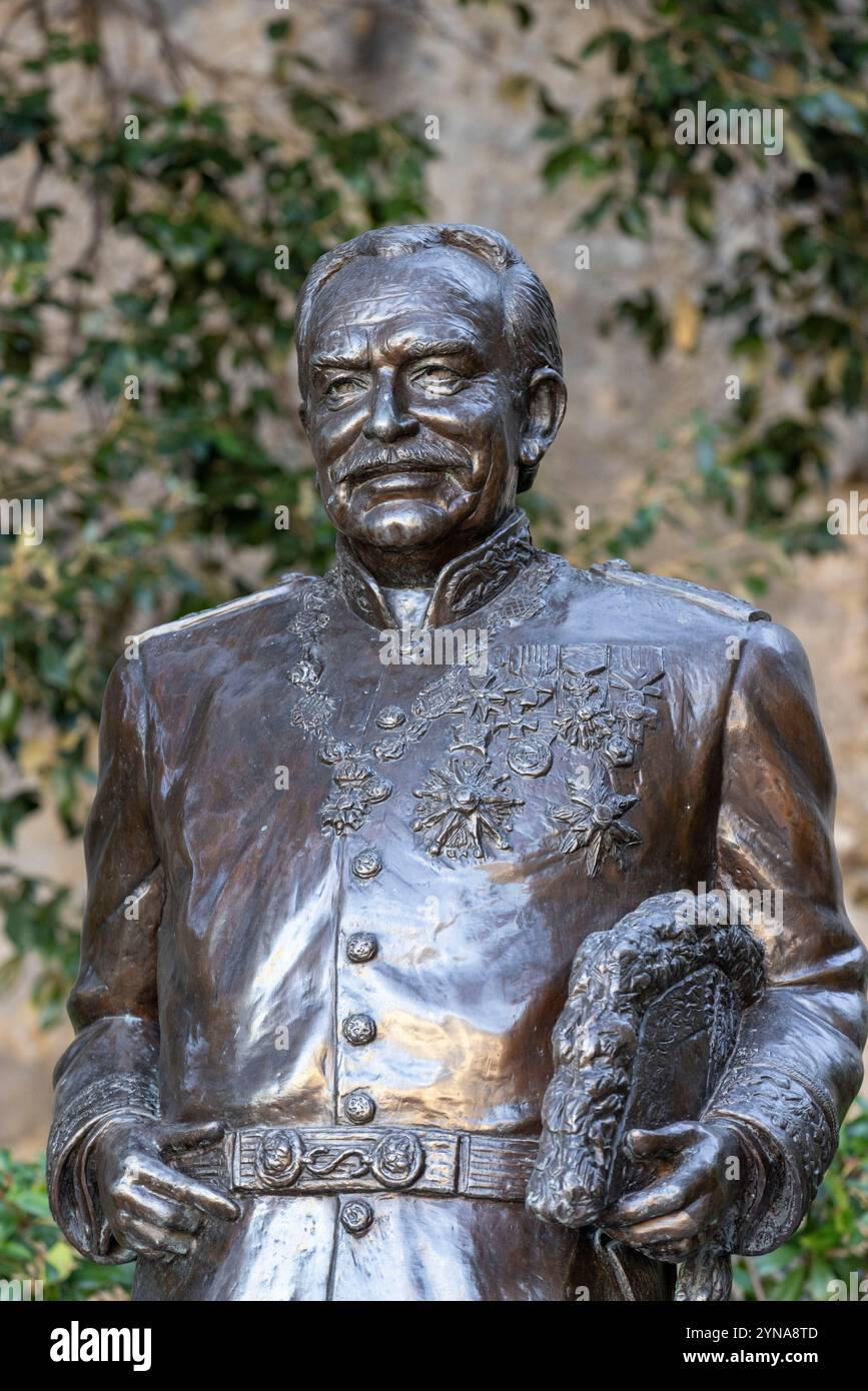 Principality of Monaco, Monaco, statue of Prince Rainier III Stock ...