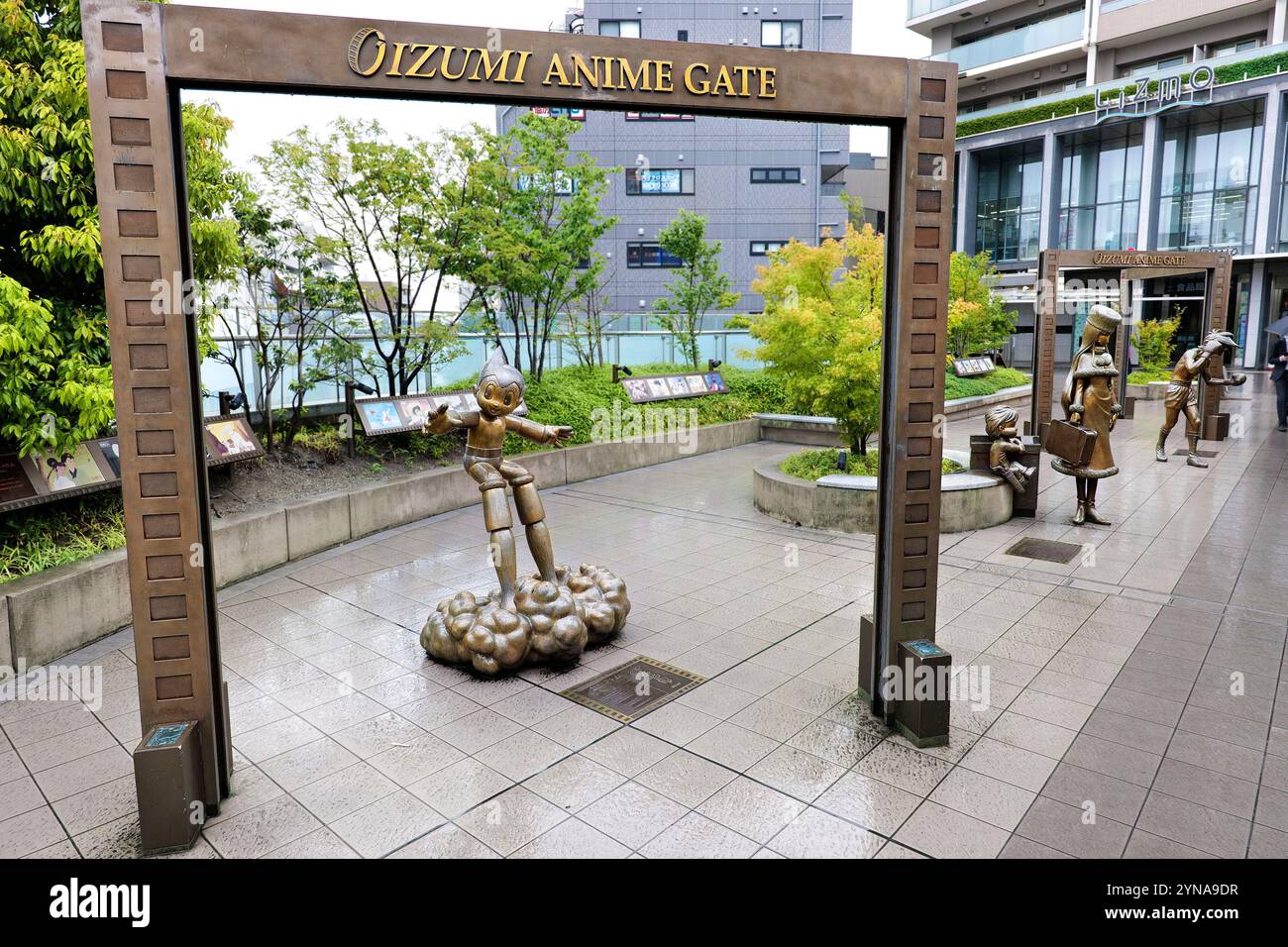 Japan, Honshu island, Kanto, Oizumi Gakuen, various mangas statues at ...