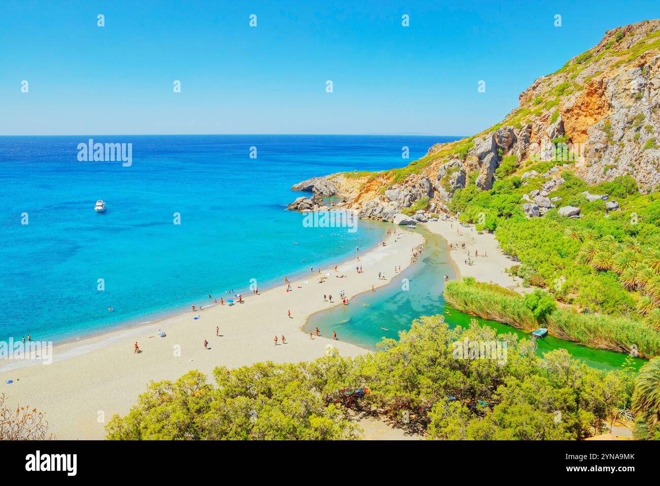 Greece, Crete, View of Preveli Beach, Rethymnon Stock Photo - Alamy