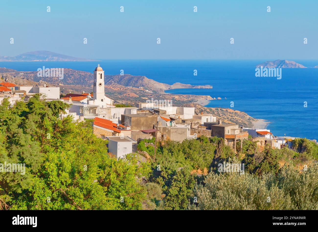 Greece, Crete, Kerames village view, Kerames, Rethymnon, Southern Crete ...