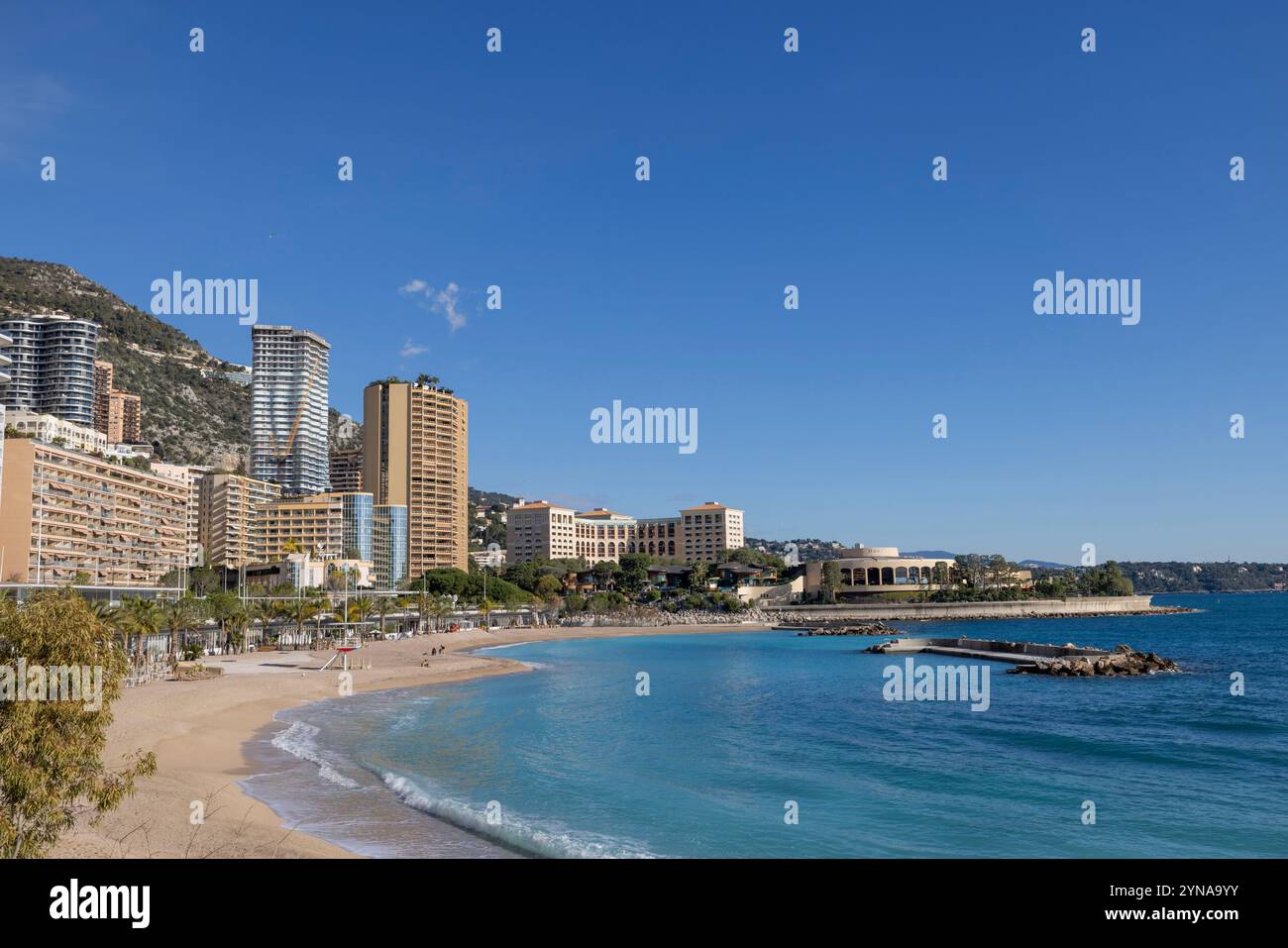 Principality of Monaco, Monaco, Larvotto Beach Stock Photo - Alamy