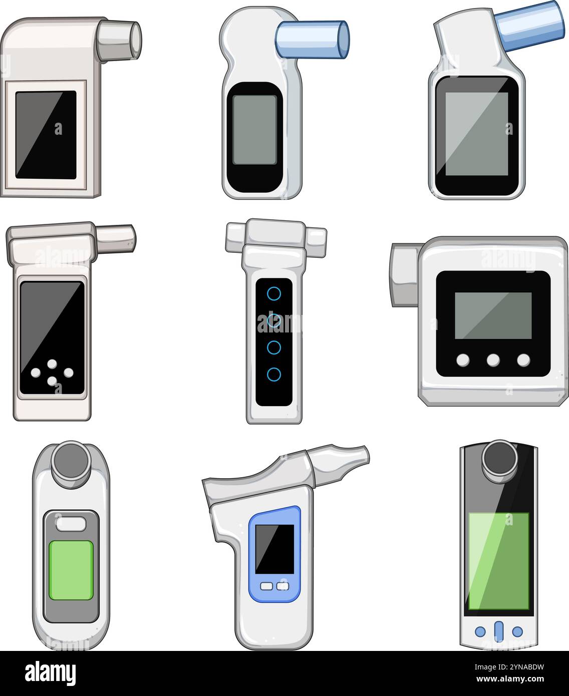 spirometer set cartoon vector illustration Stock Vector Image & Art - Alamy