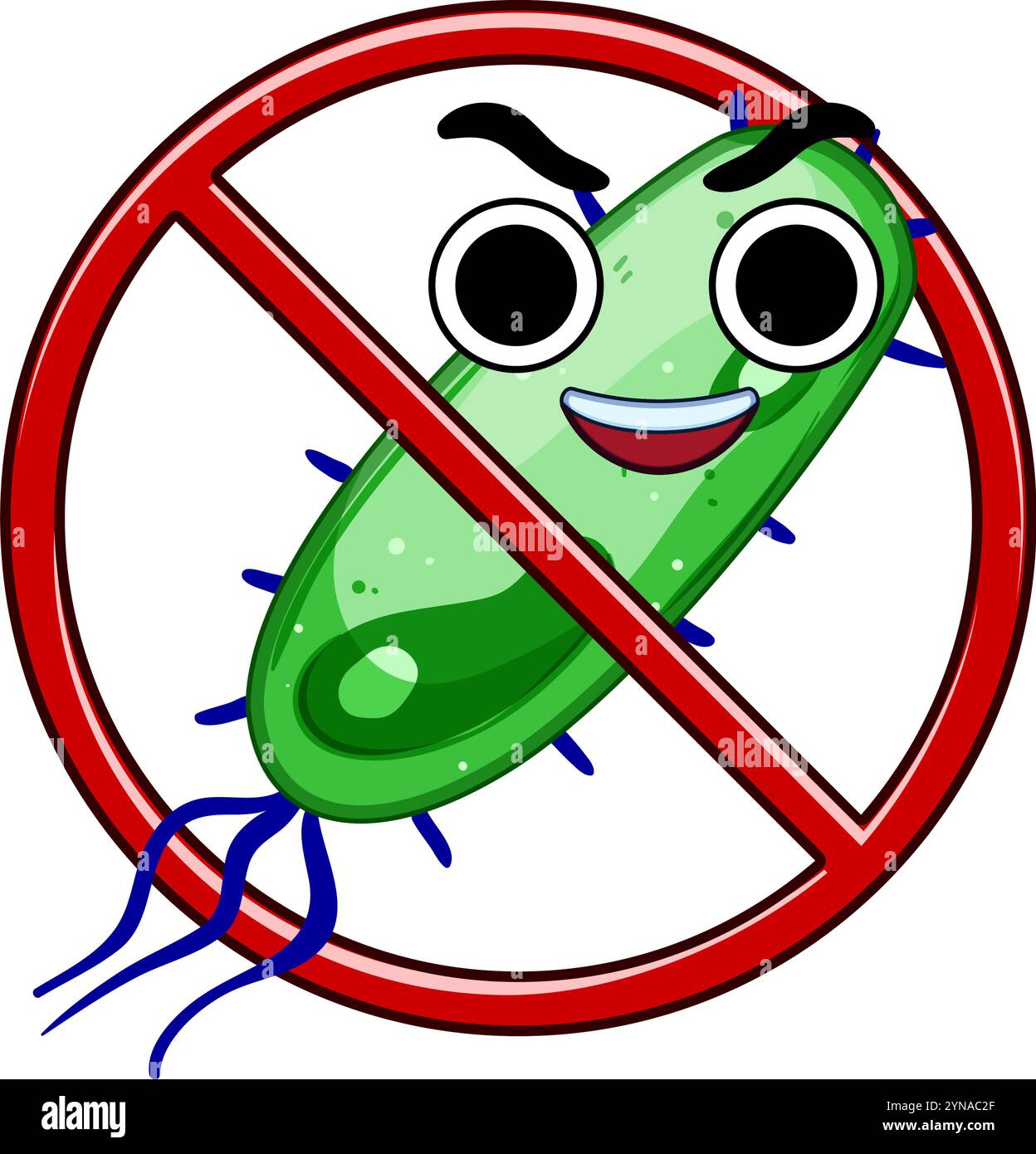 microbial anti bacteria cartoon vector illustration Stock Vector Image ...