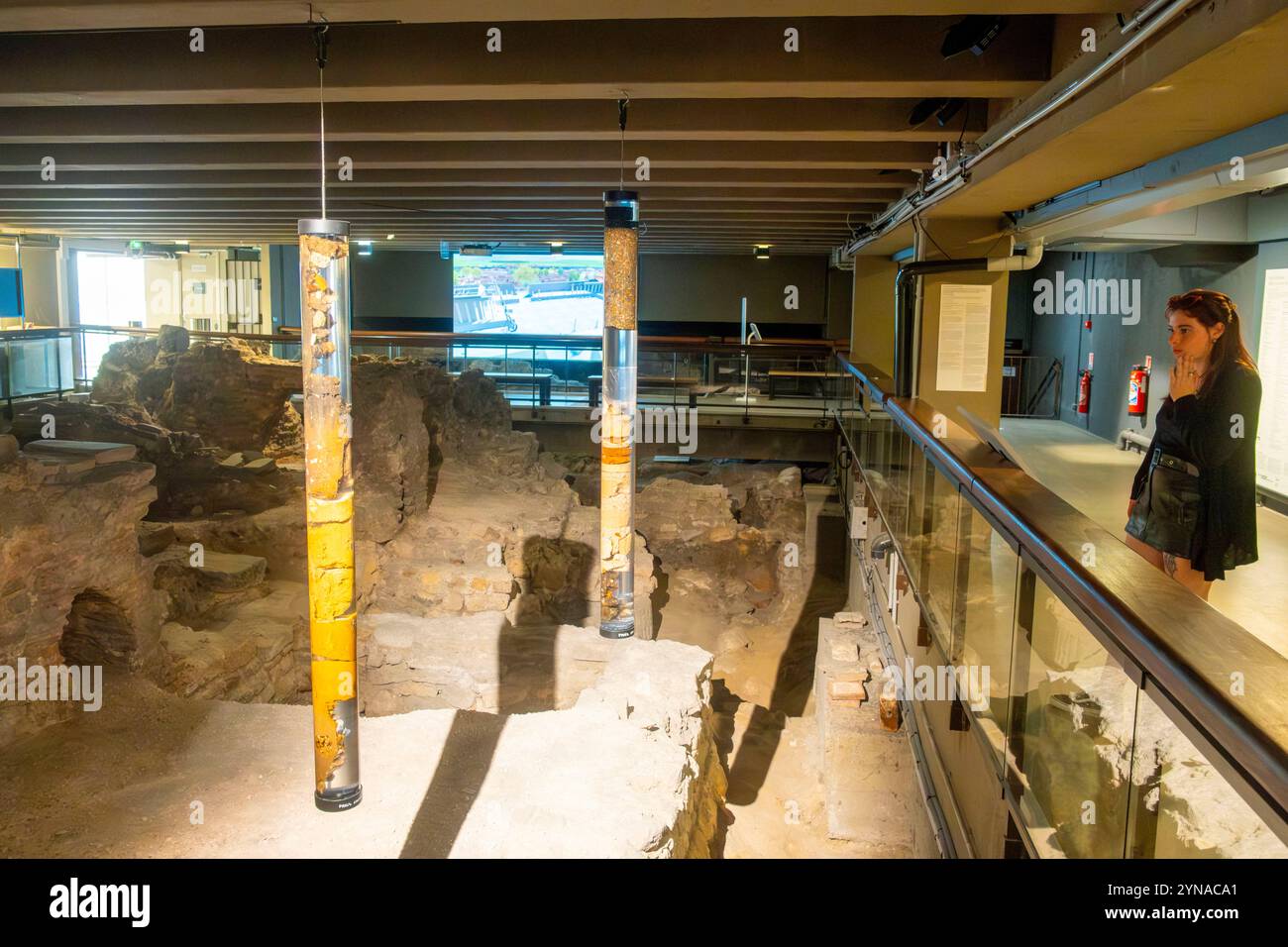 France, Paris, Notre Dame de Paris, the archaeological crypt ...