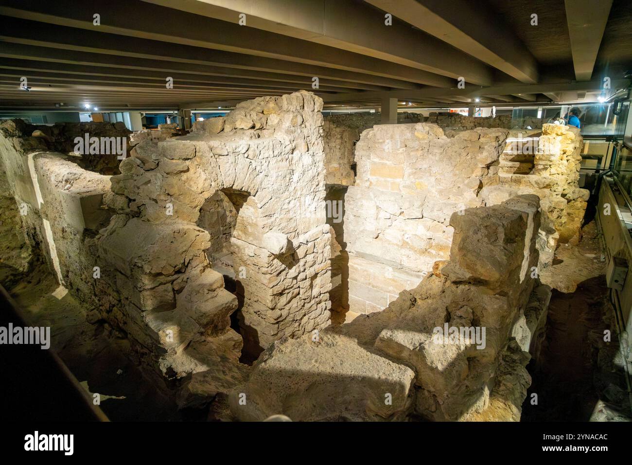 France, Paris, Notre Dame de Paris, the archaeological crypt, vestige ...
