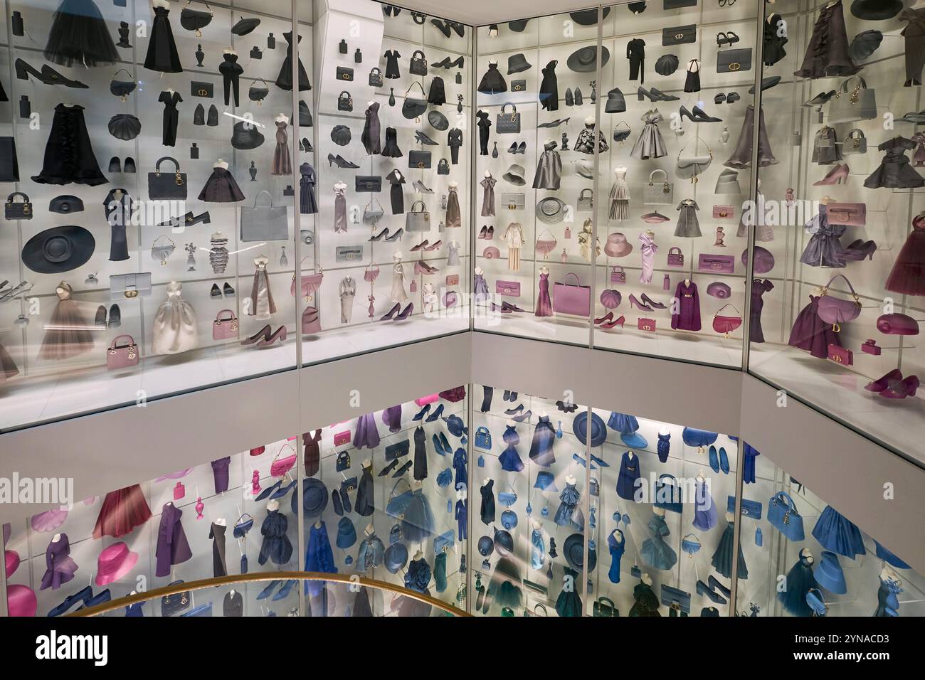 France, Paris, rue Francois Ier, the Christian Dior Gallery, staircase ...