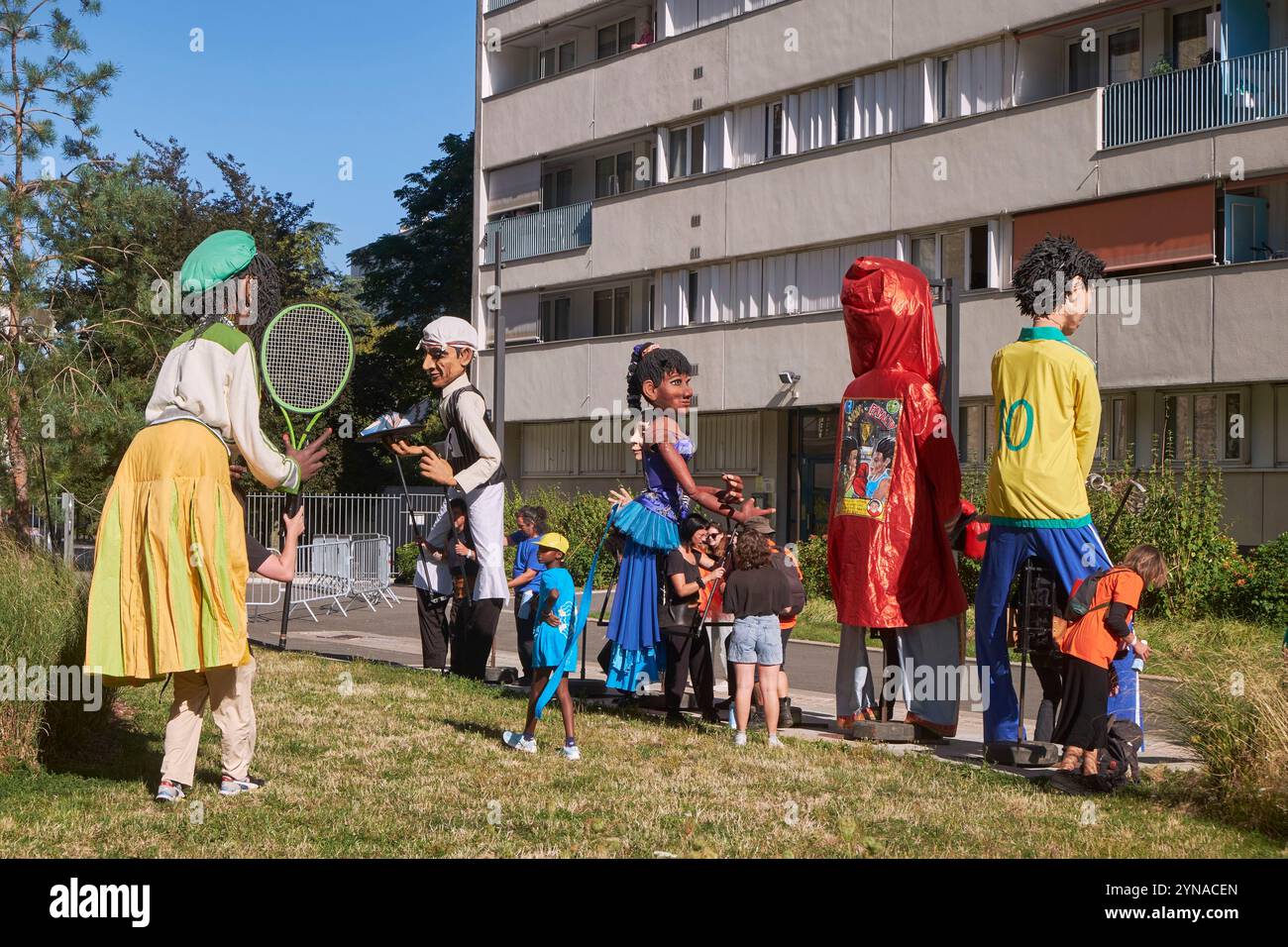 France, Paris, Saint Lambert district, Paralympic Torch Relay, Parade ...