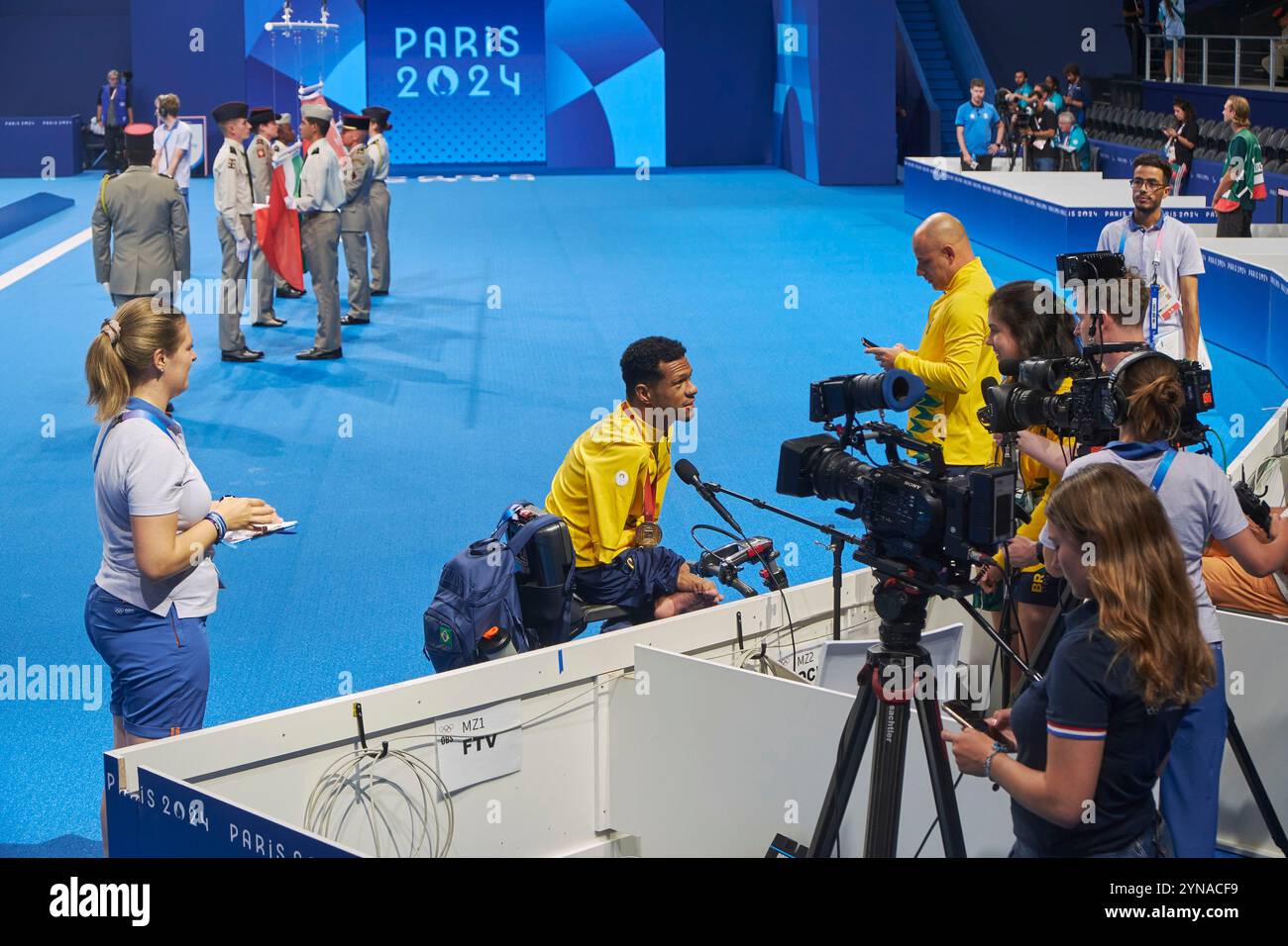 France, Hauts de Seine, La Defense, La Defense Arena swimming pool ...