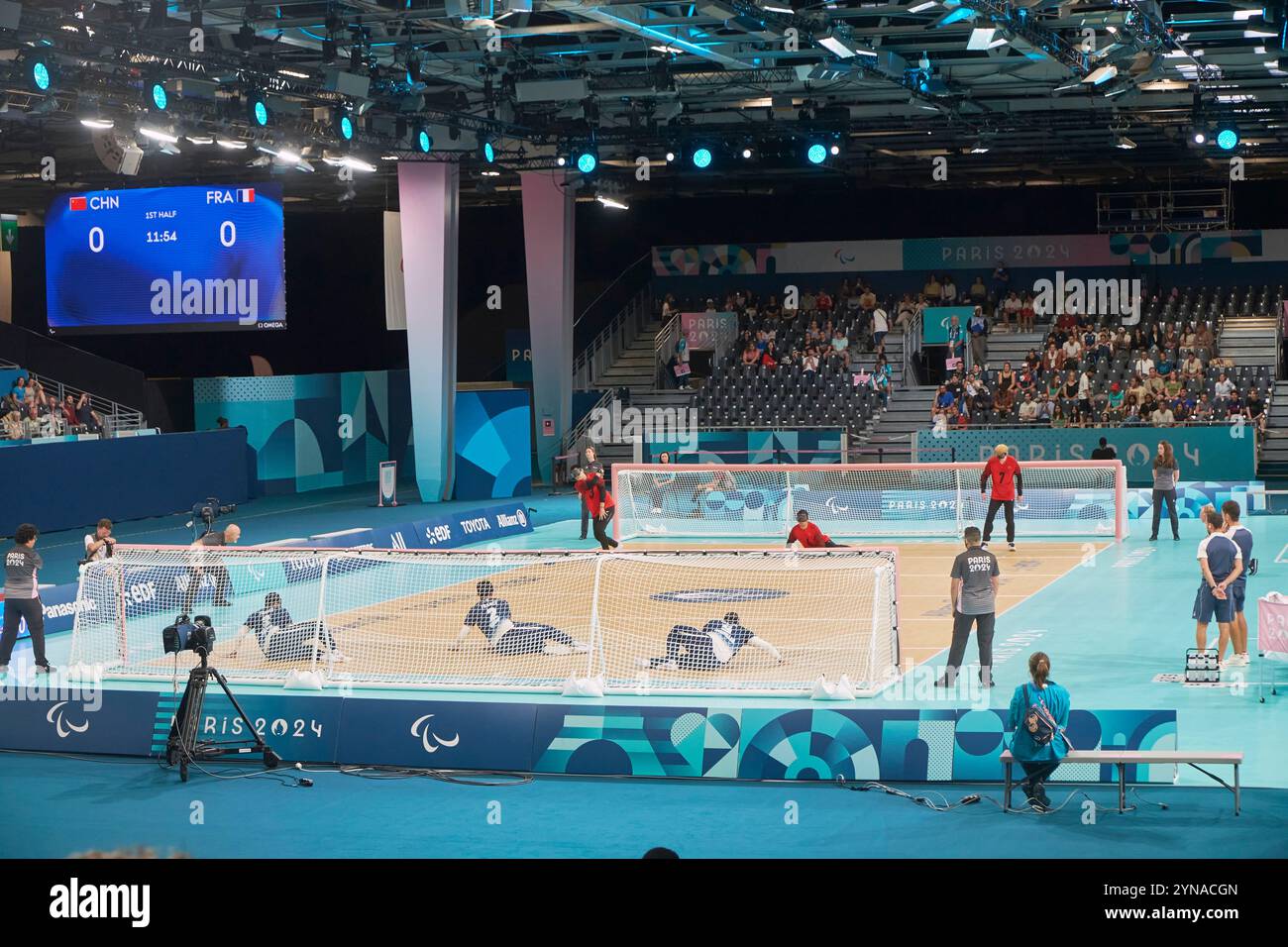 France, Paris, Paris 2024 Paralympic Games, Paris Sud Arena, Goaball ...