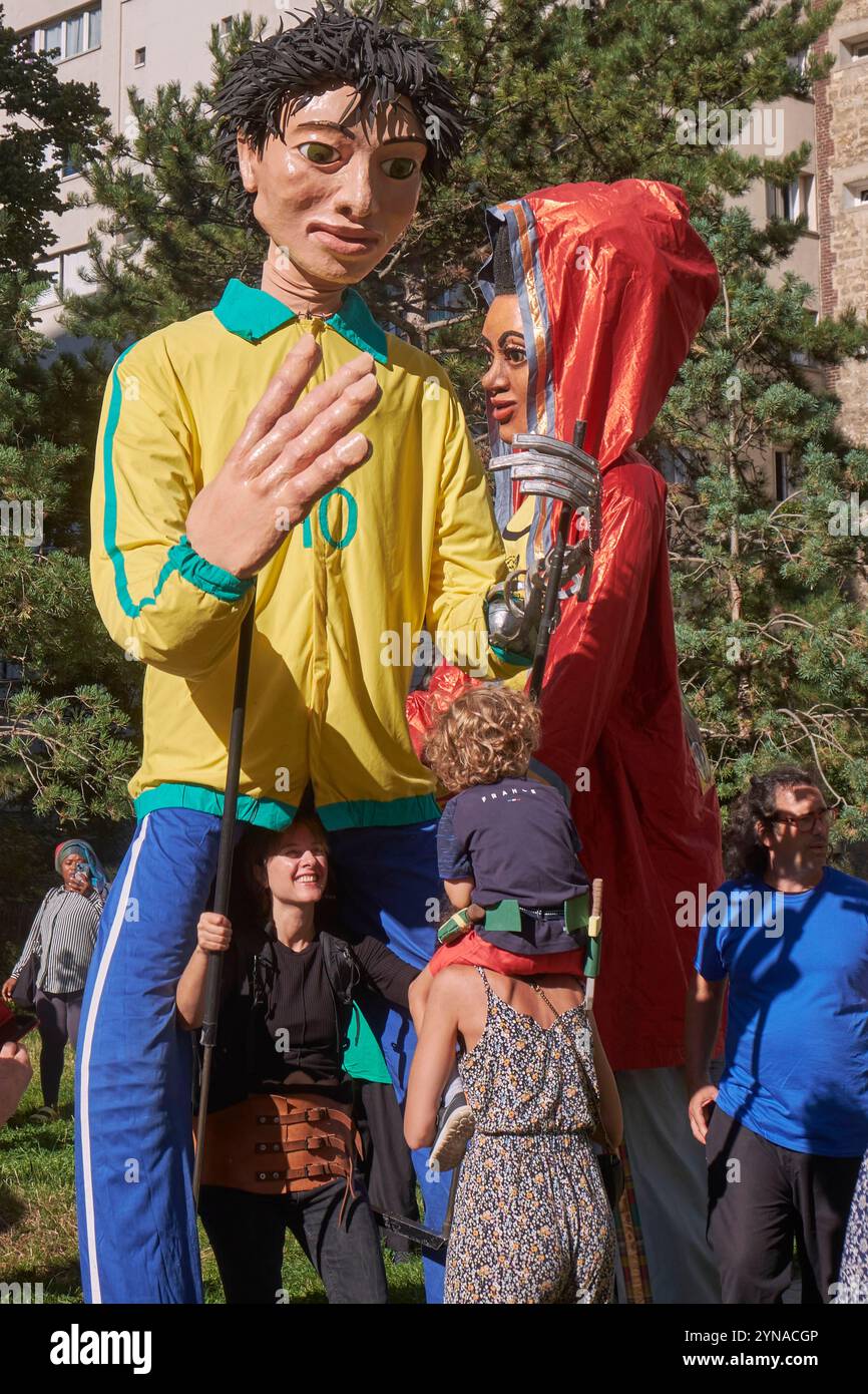 France, Paris, Saint Lambert district, Paralympic Torch Relay, Parade ...
