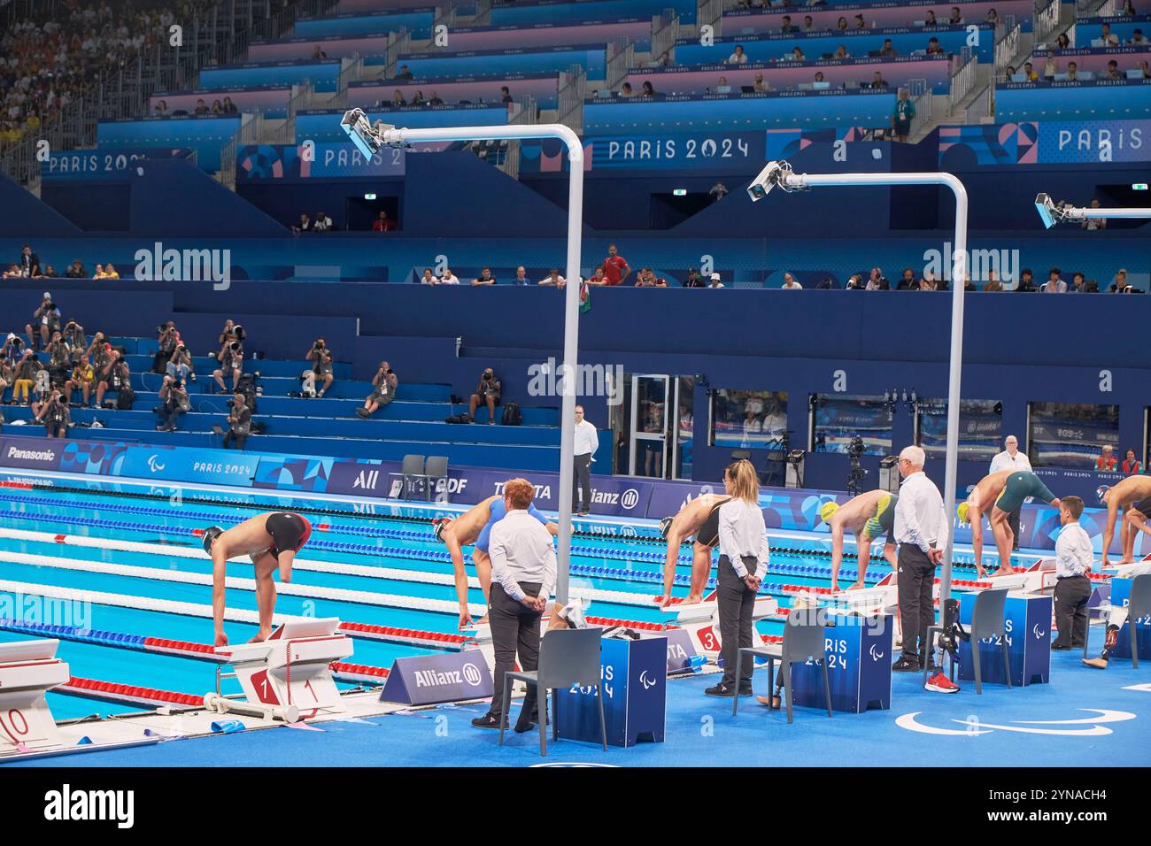 France, Hauts de Seine, La Defense, La Defense Arena swimming pool ...