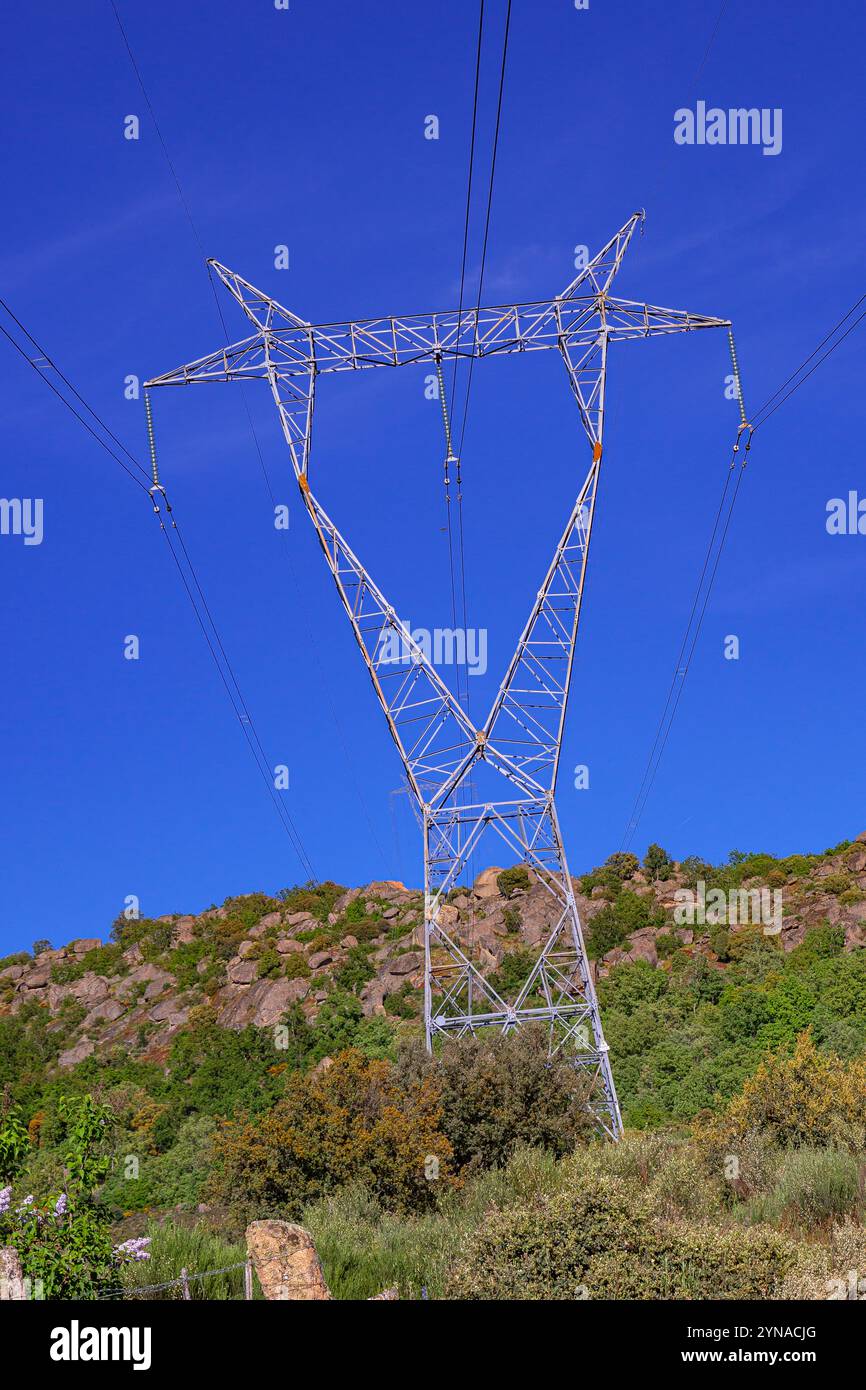 High Voltage Electric Energy Transportation Tower Stock Photo - Alamy