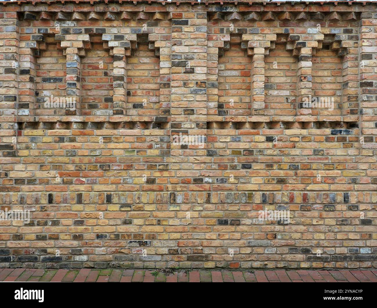 Monastery wall bricks - brick arcades: A historic facade element on a ...