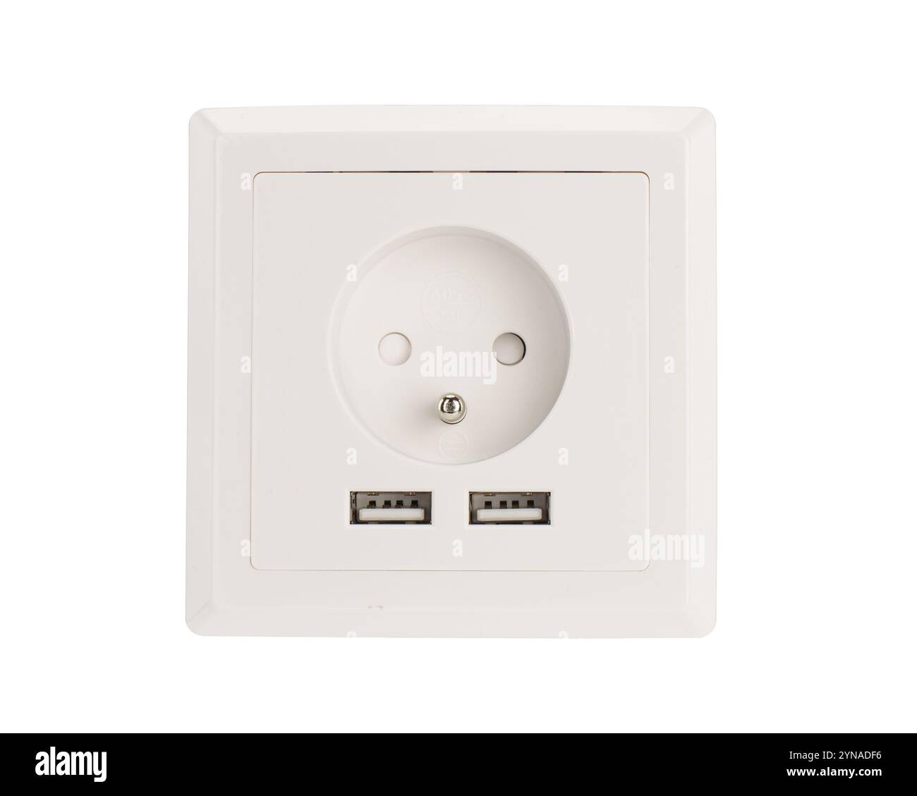 Wall Power Socket with Dual USB Ports Stock Photo - Alamy