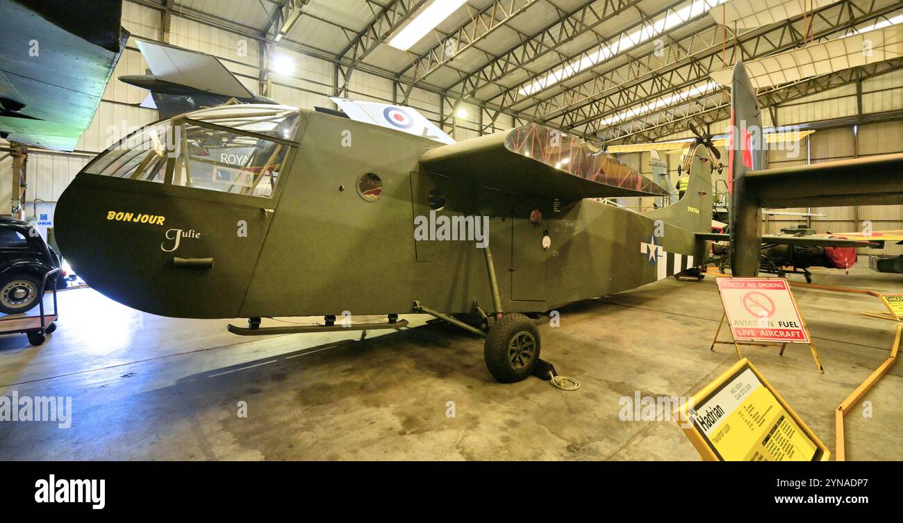 Yorkshire Air Museum the Waco Hadrian WWII transport glider Stock Photo ...