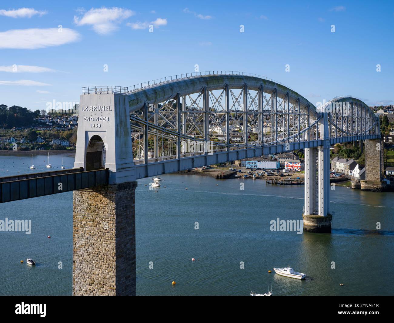 ROYAL ALBERT BRIDGE ISAMBARD KINGDOM BRUNEL SALTASH TO PLYMOUTH RAIL ...